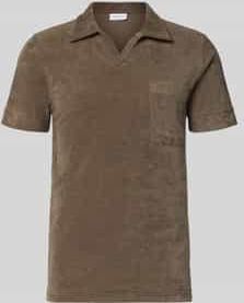 Lindbergh Relaxed Fit Poloshirt mit V-Ausschnitt