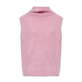 Lisa Yang Aisla Weste - - Knitwear - Damen - Rosa - XS