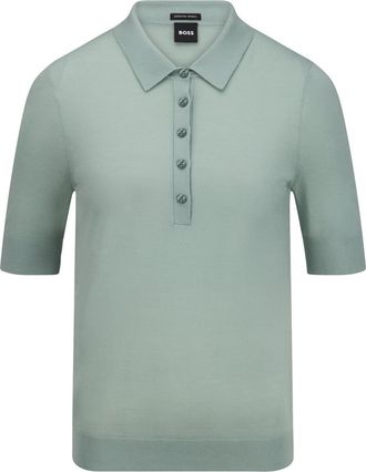 BOSS Polo-Pullover Fidenka BOSS gr&uuml;n