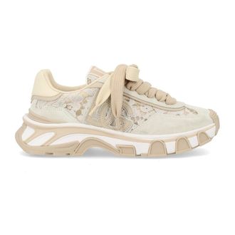 Dolce & Gabbana Femme, Chaussures, Beige, Taille: 37 1/2 EU Baskets Bassa Pizzota
