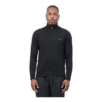 Guess Schwarzer Pullover mit gesticktem Logo - - Knitwear - Herren - Schwarzk - L