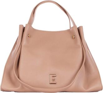 Ermanno Scervino Femme, Sacs, Beige, Taille: ONE Size Sac &agrave; Main Logo Avant