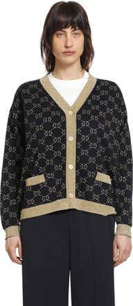 Gucci GG Cotton Lam&eacute; Cardigan