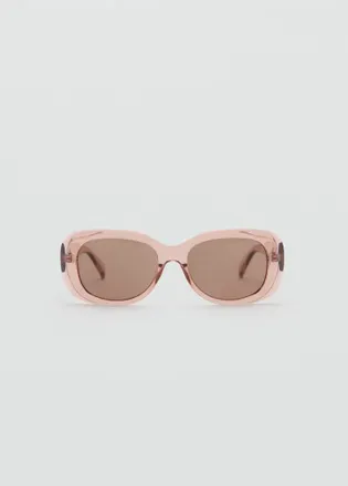 Mango Lunettes de soleil monture rectangulaire rose pastel - Femme - Taille unique - MANGO