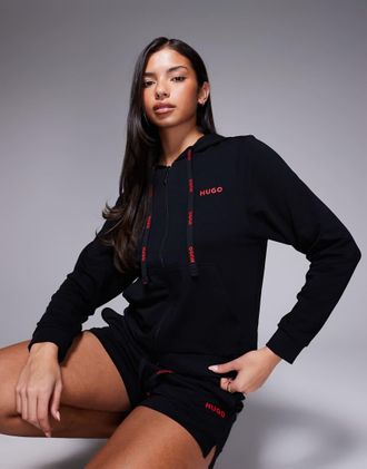 HUGO BOSS HUGO Red - ID - Veste densemble &agrave; capuche - Noir