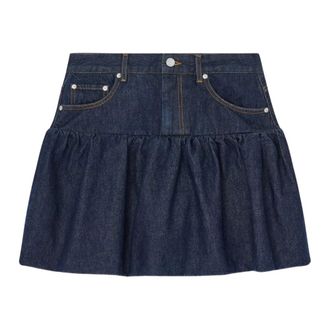 Ganni Denim Bubble Skirt - - Skirts - Damen - Blau - XS