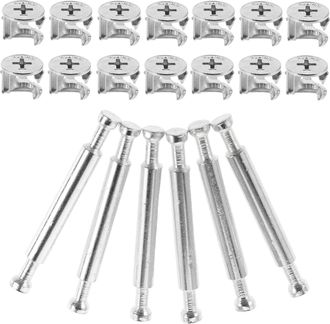 BESPORTBLE Artibetter 3 In 1 Doppelkopf M&ouml;belbrett Nockenverbinder 48mm aus Eisen mit Exzenterradverbindung f&uuml;r Schrank und Schubladenmontage Kompatibel mit Vers