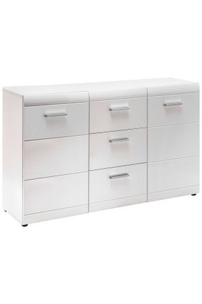CARRYHOME Sideboard Adana, Wei&szlig;, Holzwerkstoff, 2 F&auml;cher, 3 Schubladen, 144x86x40 cm, Beim&ouml;bel erh&auml;ltlich, Wohnzimmer, Kommoden & Sideboards, Sideboards