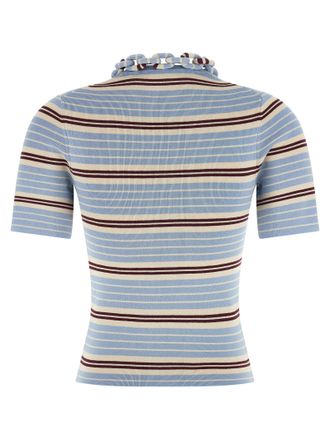 Paco Rabanne Womens Blue Textile T-Shirt