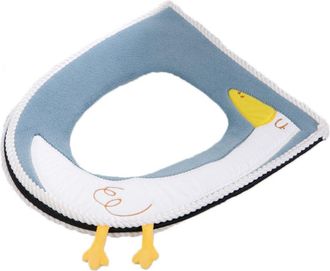 Artibetter Waschbarer Toilettensitzbezug mit Zipper Dickes Weiches Sitzkissen Cartoon Design rutschfest Passend Wasserabweisend Komfortabel für Senioren Badezimm
