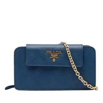 Prada Sac bandouli&egrave;re Saffiano Pre-owned - Femme - Pre-owned - Bleu - Taille: ONE Size