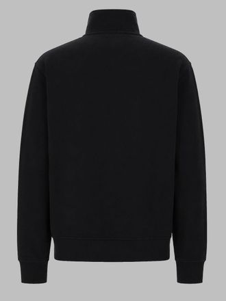 Dsquared2 Mens Quarter-Zip Cotton Sweatshirt Black Sweatshirts Sweater