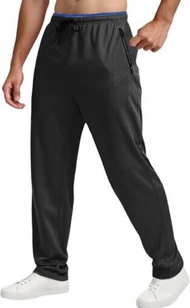 Generic Pantalons de Sport Homme Coupe Droite- Pantalon Jogging Homme Grande Taille,Pantalon Fluide Homme Taille Elastique Confort Solide Loose avec Poches Co