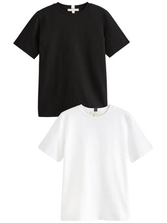 Next Damen T-Shirts in Schwerer Qualit&auml;t, 2er-Pack Schwarz/Wei&szlig; 50