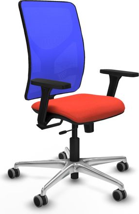 Piqueras y Crespo B&uuml;rostuhl mit 3D-Armlehnen, h&ouml;henverstellbare Lendenwirbelst&uuml;tze, ausgestattet mit Syncro/Traslack und Schneideschaum, mit Rollen von 65 mm, Parkett, 