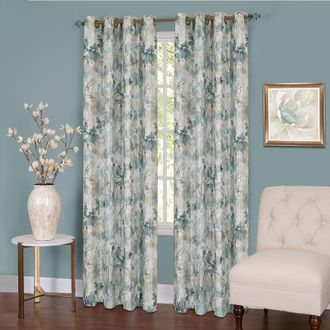 Achim Achim Home Furnishings Vorhang mit &Ouml;sen, gef&uuml;ttert Modern 50 x 84 Nebel