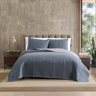 Eddie Bauer Hidden Lake Quilt Set, Twin, Blue