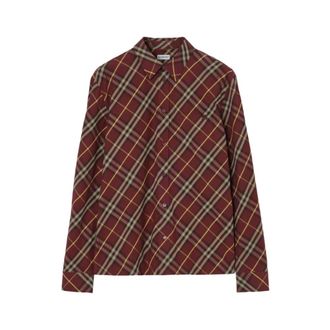 Burberry Donald Chk Shirt - - Shirts - Herren - Rot - S