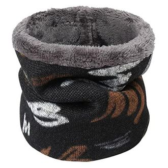 Generic &Eacute;charpe dhiver Cache-cou Gu&ecirc;tres Hommes Femmes Temps froid Tricot Polaire chaude Tuyau de ski Foulards circulaires Cadeau coupe-vent, 9, taille unique