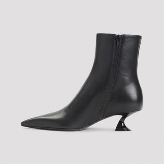 Lanvin Stiefel - Sculptural Black Ankle Boots With Side Zipper - Gr. 38,5 (EU) - in Schwarz - f&uuml;r Damen