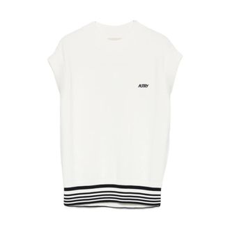 Autry Femme, Tops, Blanc, Taille: 40 FR Top en viscose tricot&eacute;e