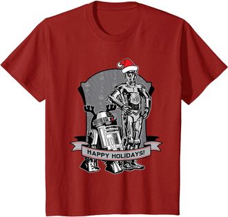 Star Wars Weihnachten Star Wars Christmas Happy Holiday Droids T-Shirt