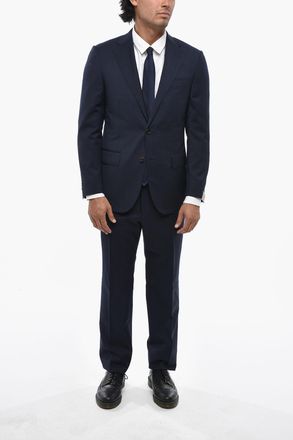 Corneliani Anzug LEADER aus Schurwolle mit klassischem Revers Corneliani