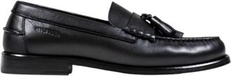 Tommy Hilfiger Homme, Chaussures, Noir, Taille: 43 EU Mocassin à Gland en Cuir