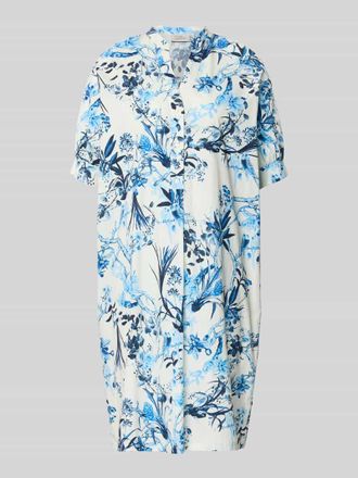 robe l&eacute;g&egrave;re Knielanges Hemdblusenkleid mit Tunika-Ausschnitt