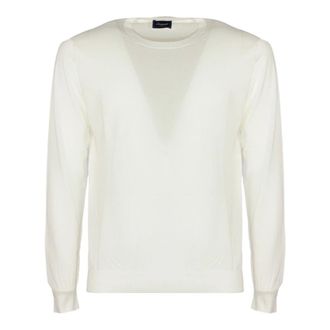 Drumohr Homme, Pulls, Blanc, Taille: 2XL Pull en coton &agrave; col rond