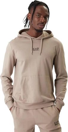 Emporio Armani Emporio Armani Ea7, Homme, Sweatshirts et sweats &agrave; capuche, Beige, Taille: L SweaT-shirt &agrave; capuche