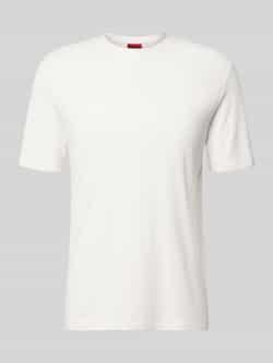 HUGO BOSS Regular Fit T-Shirt aus Lyocell-Leinen-Mix Modell DULEROSTEE