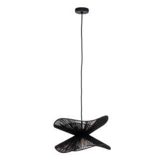Lindby Pendelleuchte Valdorin (Modern) in Schwarz aus Papier (1 flammig, E27) - Deckenlampe Esstischlampe Hängelampe Hängeleuchte Schlafzimmerleuchte