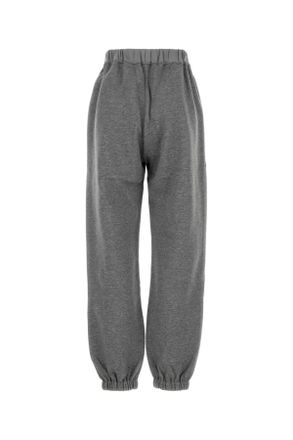Carven Ribbed-Cuff Cotton-Blend Joggers - Gray