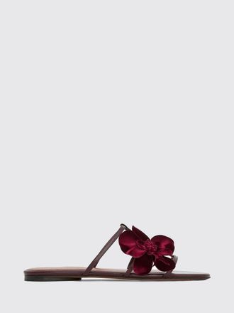 Zimmermann Sandales plates Orchid en cuir avec applique florale