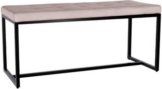 Clp Banc Barci avec structure noire Gris clair Velours