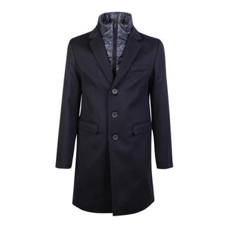 Herno Abnehmbarer Latzmantel - - Coats - Herren - Blau - 5XL
