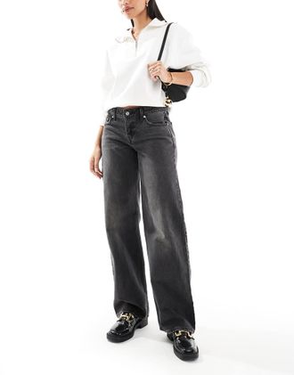 Levi's Jean large &agrave; taille basse - Noir d&eacute;lav&eacute;