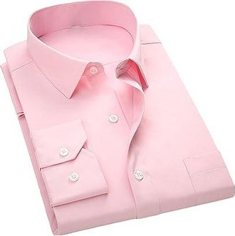 Generic Chemise &agrave; manches longues pour homme, chemise formelle &agrave; col boutonn&eacute; pour homme, chemise classique tendance, chemise douce et confortable, col &agrave; reve