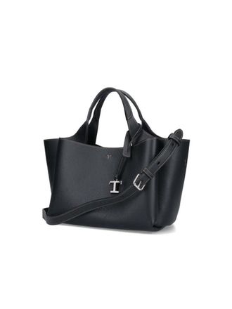 Tod's Tods Shopper & Totes - Mini Hammered Leather Tote Bag - Gr. unisize - in Schwarz - f&uuml;r Damen