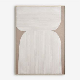 Sklum Dekoratives Gemälde 100x140 cm handgemalt auf Leinwand Arvilo Natürliche Farben