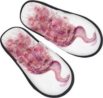 Generic Chaussons Paon Roses Lavables Pantoufles Confortable Chaussons Maison Pour DIntérieur De Camping Hiver M
