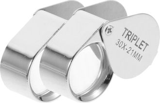 Pretyzoom 2 St&uuml;ck Faltbare f&uuml;r Schmuckreparatur Kompakte Metall Lupe Tragbar Robust und Leicht f&uuml;r Juweliere Uhren Edelsteinpr&uuml;fung