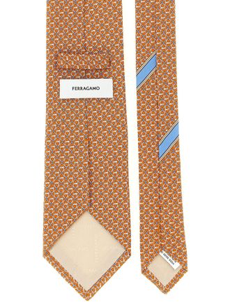 Ferragamo Intreccio Necktie - Orange