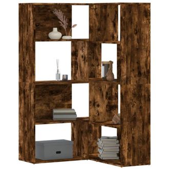 vidaXL Vidaxl - Eck-B&uuml;cherregal 4 Etagen R&auml;uchereiche 85x85x140cm Holzwerkstoff