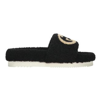 Gucci Interlocking G Merino Wool Slide - - Shoes - Damen - Schwarzk - 36 EU