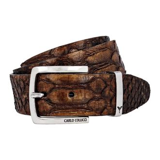 Carlo Colucci Schlangenleder G&uuml;rtel - - Accessories - Herren - Braun - 90 CM