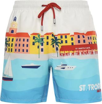 MC2 Saint Barth Homme, Maillots de bain, Multicolore, Taille: L Placed Print Classic Swim Short