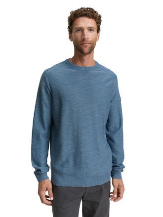 Tom Tailor Herren 1048004 Strickpullover aus Baumwolle, 38224-Real Teal Blue, M