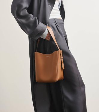 Le Tanneur Sac hobo petit mod&egrave;le C&eacute;leste en cuir lisse